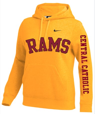 Hoodie - Gold with RAMS – Central Catholic Ram Store